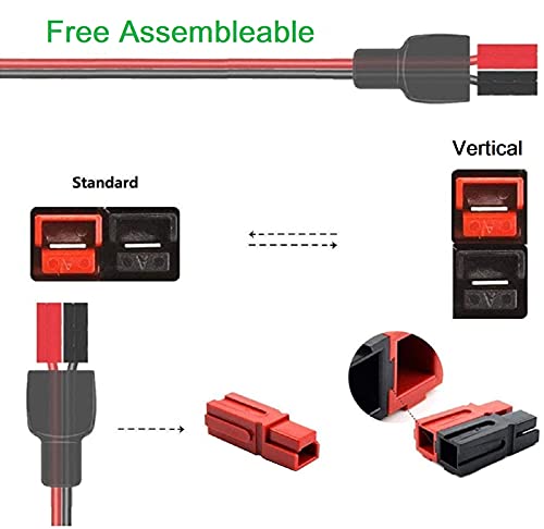 SolarEnz Solar Panel Cable Connector Anderson Adapter Power Pole Adapter Connector Solar Connector,10AWG Compatible with Anderson PowerPole Solar Panel for Solar Generator Power Station