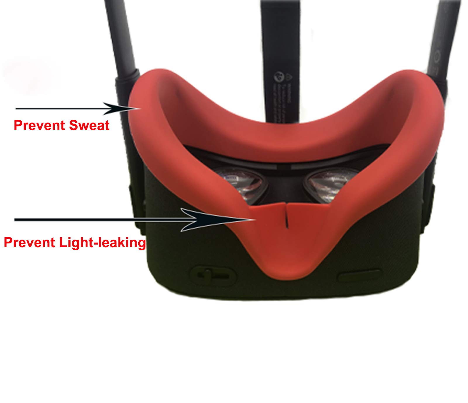 LICHIFIT Soft Anti-sweat Silicone VR Eye Mask Cover for Oculus Quest VR Headset Washable Anti-leakage Light Blocking Eye Cover Unisex