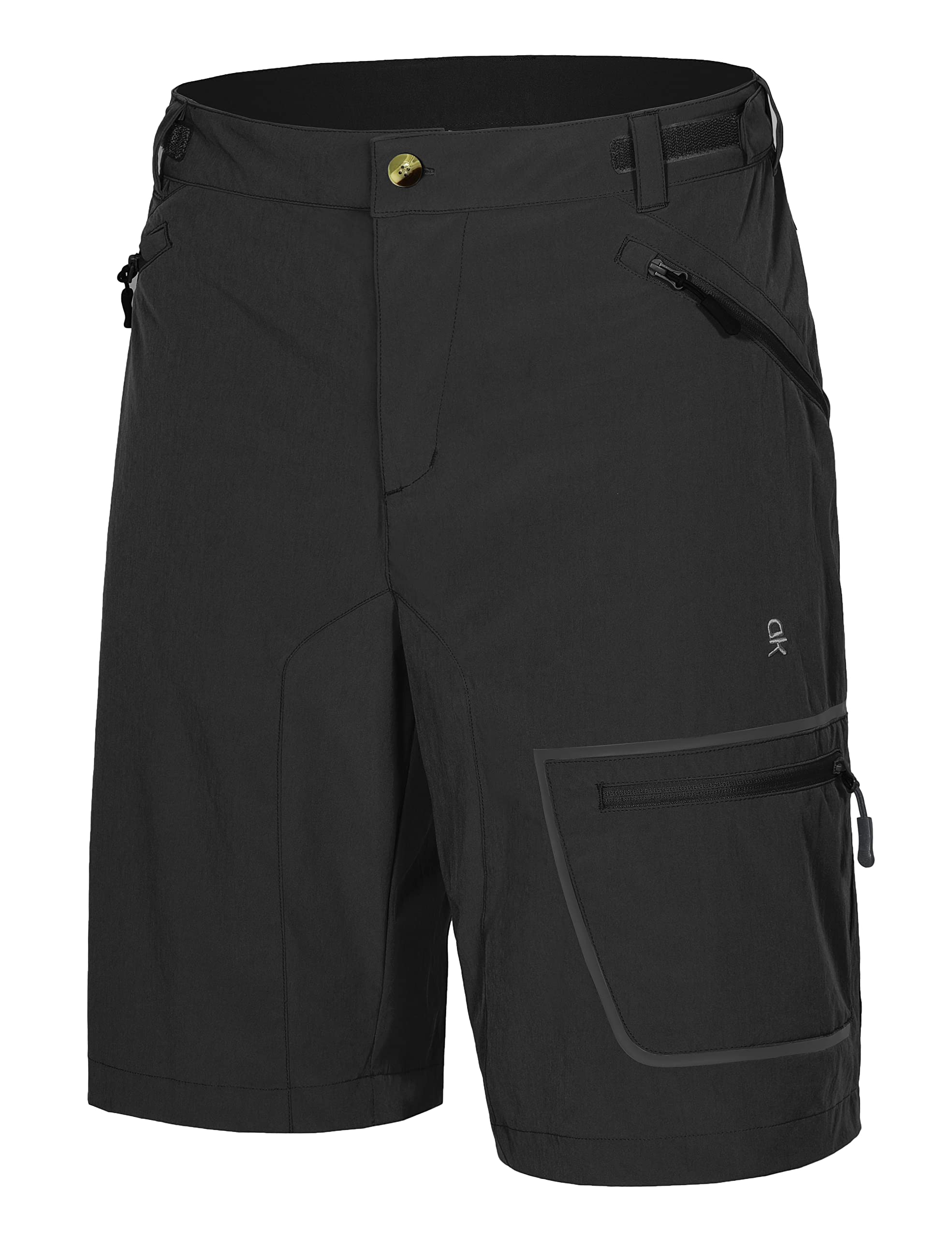Little Donkey Andy Men's Lightweight Quick Dry Hiking Shorts Breathable Outdoor Cargo Shorts for Fishing Travel Casual Black XL