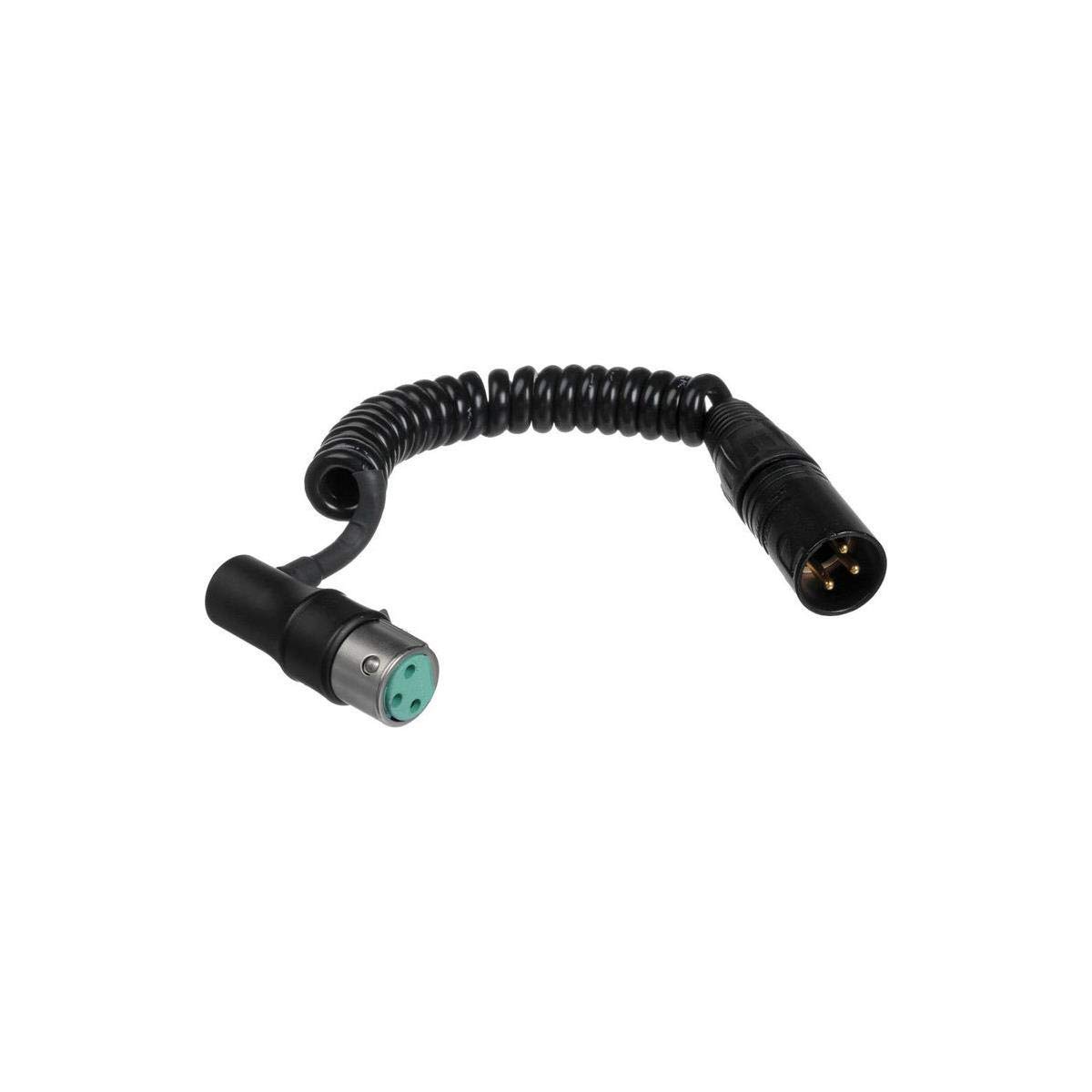 K-Tek 6" XLR Male to XLR Low-Profile Angled Female Coiled Microphone Cable for Boom Poles