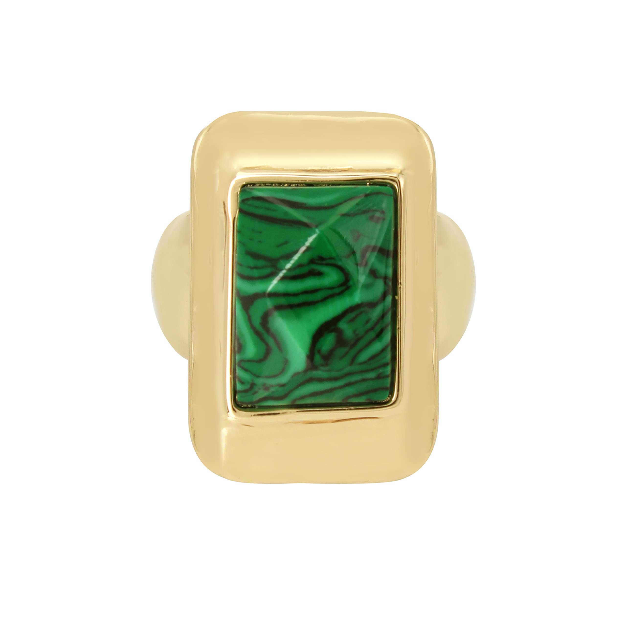 Robert Lee Morris Soho Malachite Cocktail Ring