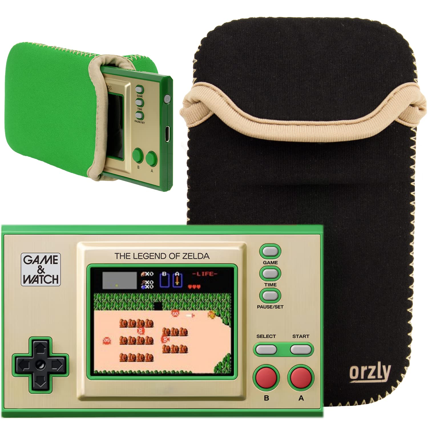 Orzly Protective case Designed for Nintendo Game and Watch (2021 Special Edition Model) - Colour matching for Legend of Zelda Reversible Sleeve Case