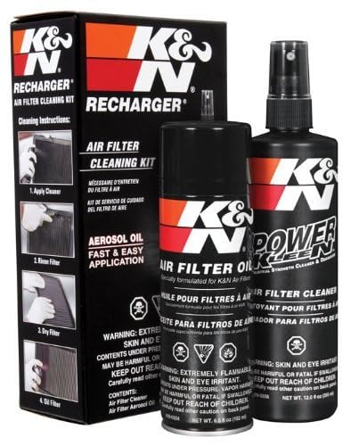 K&N Air Filter Cleaning Kit: Aerosol Filter Cleaner and Oil Kit; Restores Engine Air Filter Performance; Service Kit-99-5000, Multi