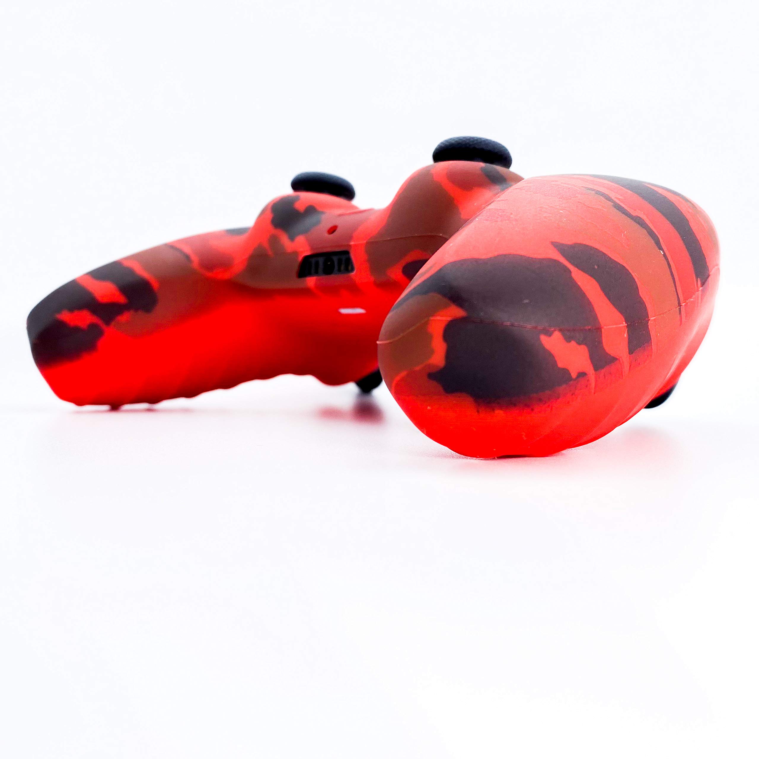 Lox Central - Silicone Gel Controller Cover Skin Protector Compatible for Sony Playstation 5 PS5/PS5 Slim/PS4 Pro Controller (2X Controller Camouflage Cover) (Red & Green Camo) Leave a Review
