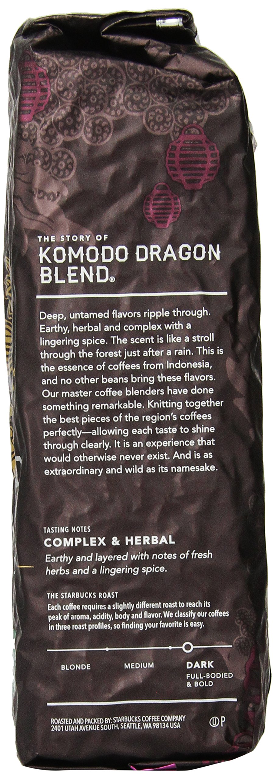 Starbucks Komodo Dragon BlendĀ®, Whole Bean Coffee (1lb)