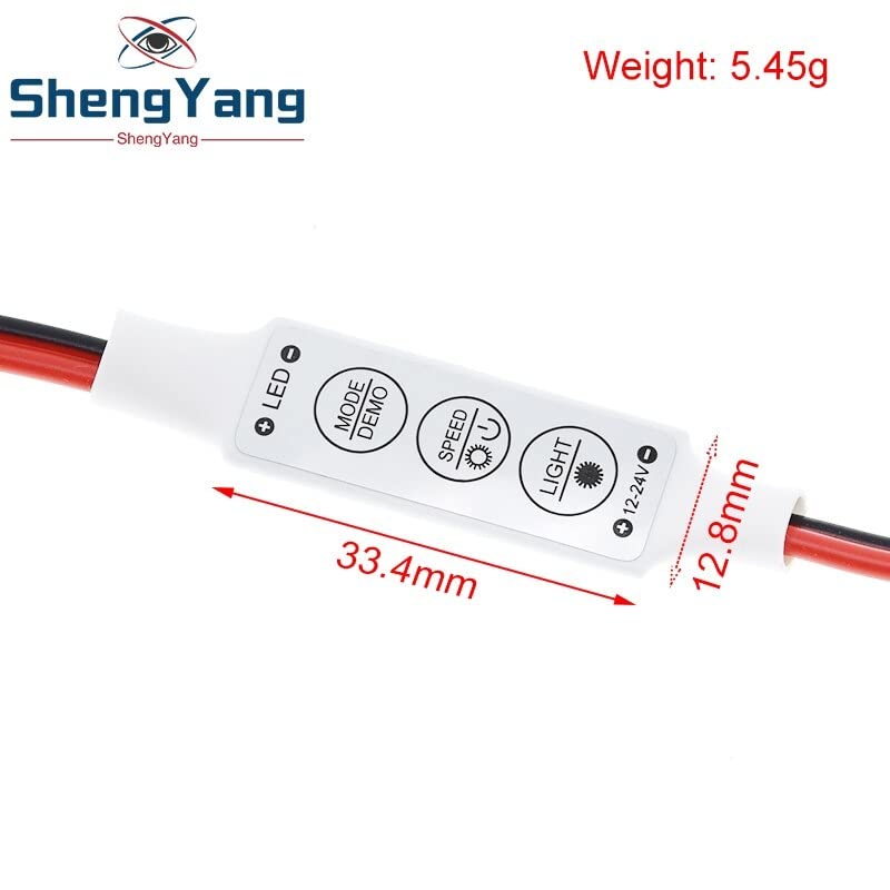 New 12V Mini 3 Keys Single Color LED Controller Brightness Dimmer for Led 3528 5050 Strip Light