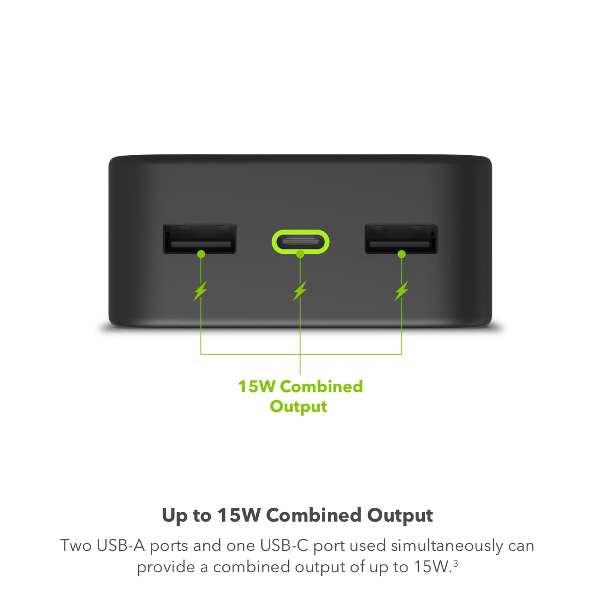 mophie Powerstation XL Power Bank 2023-20,000 mAh Large Internal Battery, (2) USB-A Ports and (1) 20W USB-C PD Fast Charging Input/Output Port, Travel-Friendly
