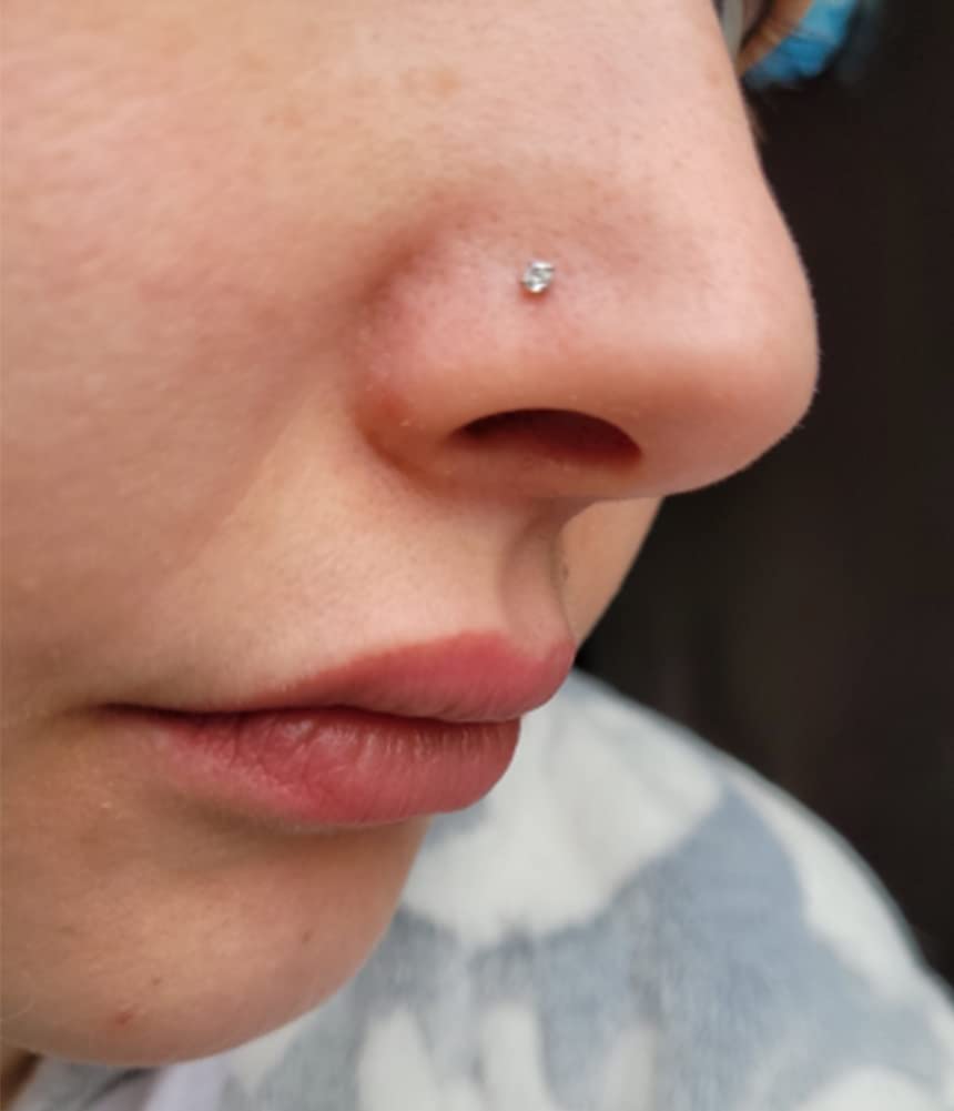 MODRSA Nose Rings 16gauge L Shape Nose Studs Nose Screw Surgical Stainless Steel Thick C Shape Nose Ring Hoop High Nostril Nose Piercing Jewelry for Women Men