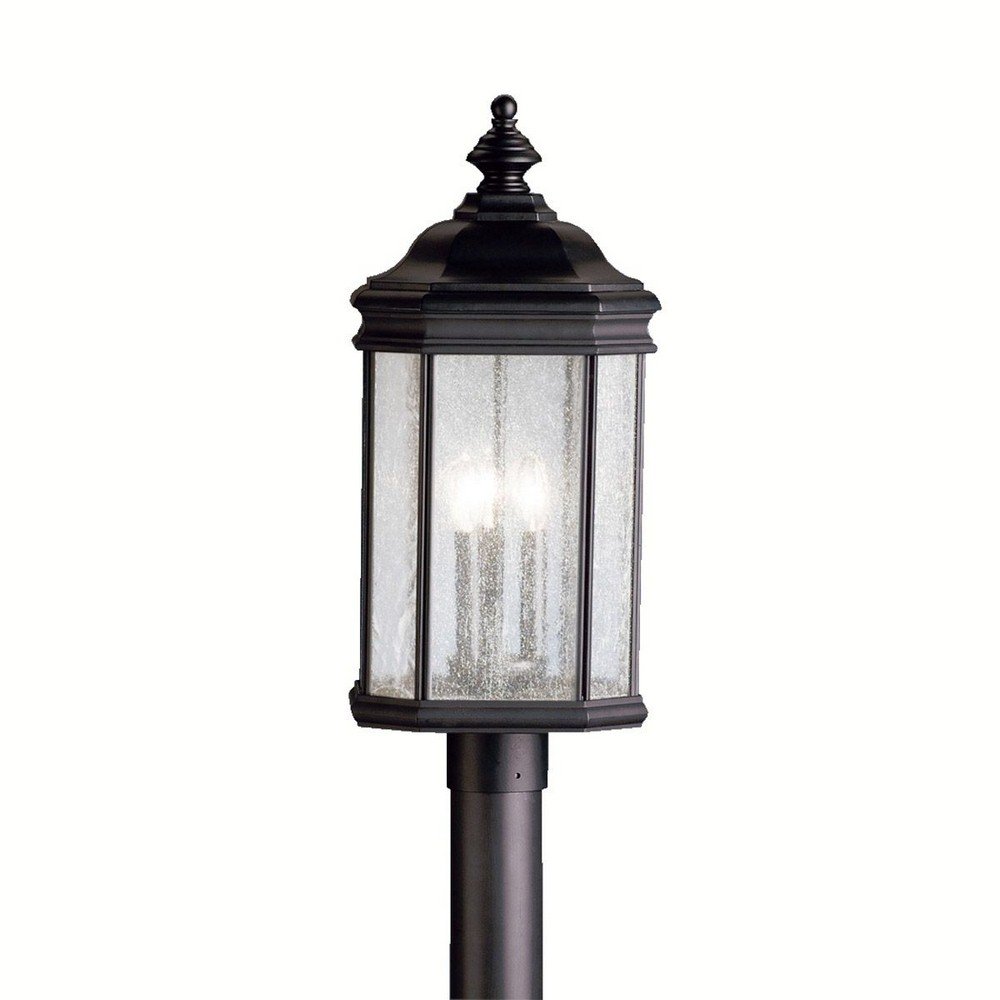 Kichler 9918BK Kirkwood Outdoor Post Mount 3-Light, Black