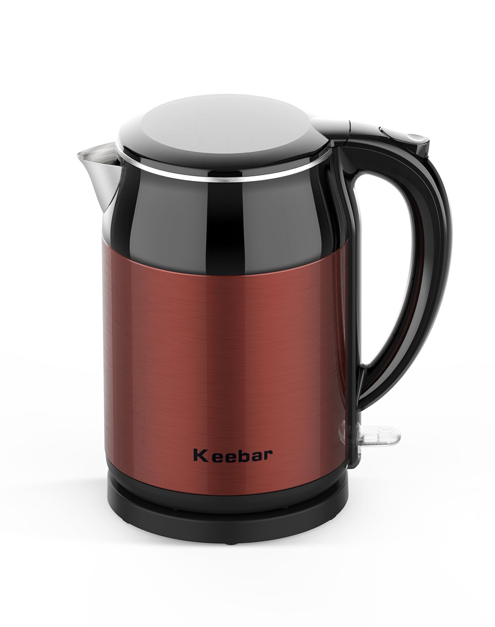 KEEBAR Electric Tea Kettle, Stainless Steel, 1.8L, Double Wall Cool Touch, 1500W Hot Water Boiler for Coffee & Tea, Auto Shut-Off & Boil Dry Protection