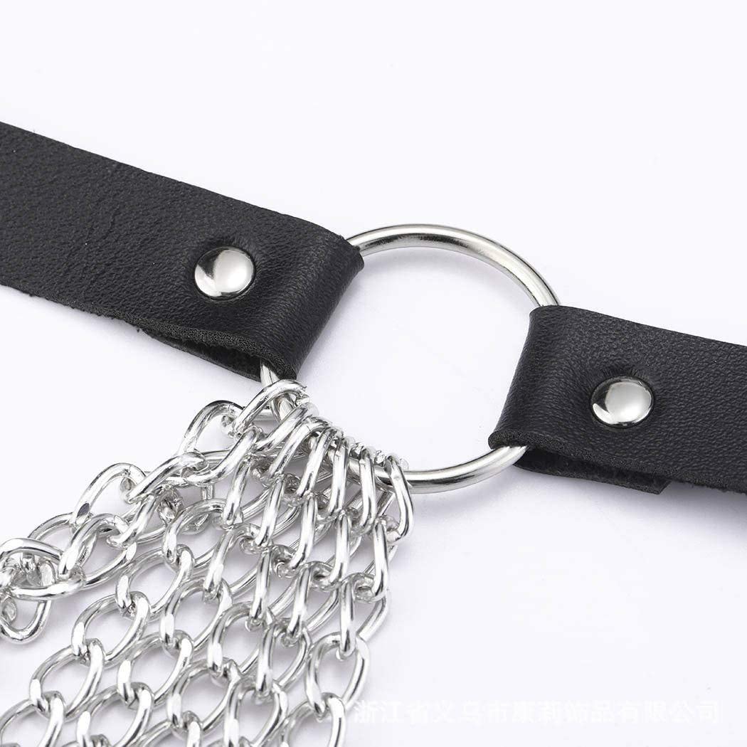 Punk Leather Body Chains Harness for women Goth Accessories Black Chest Harness Adjustable Party Body Accessories