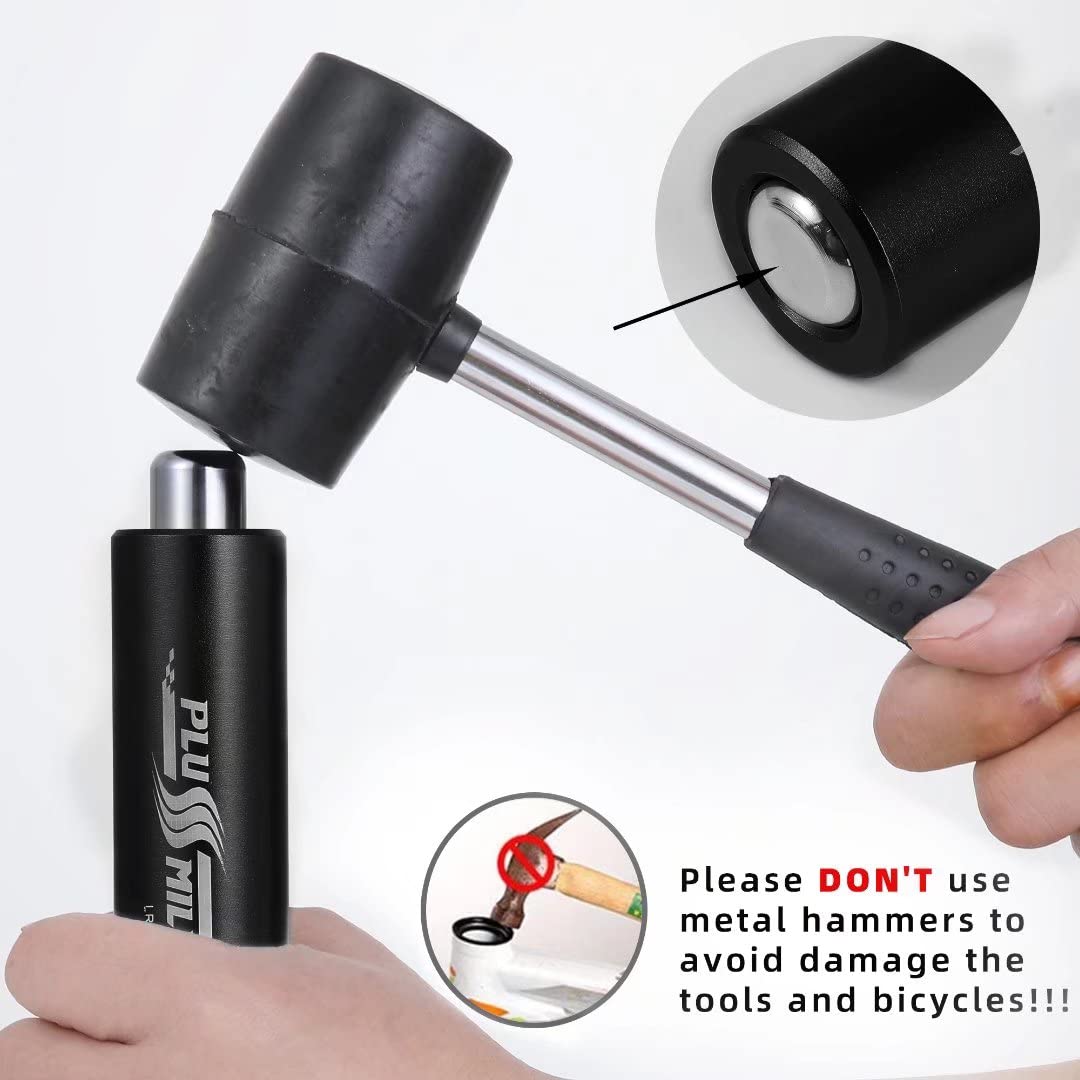 PLUSMILE Bicycle Fork Star Nut Setting Installer with Free Spare Special Screw and 1 Free Start Nut (for 7/8",1",1-1/8")