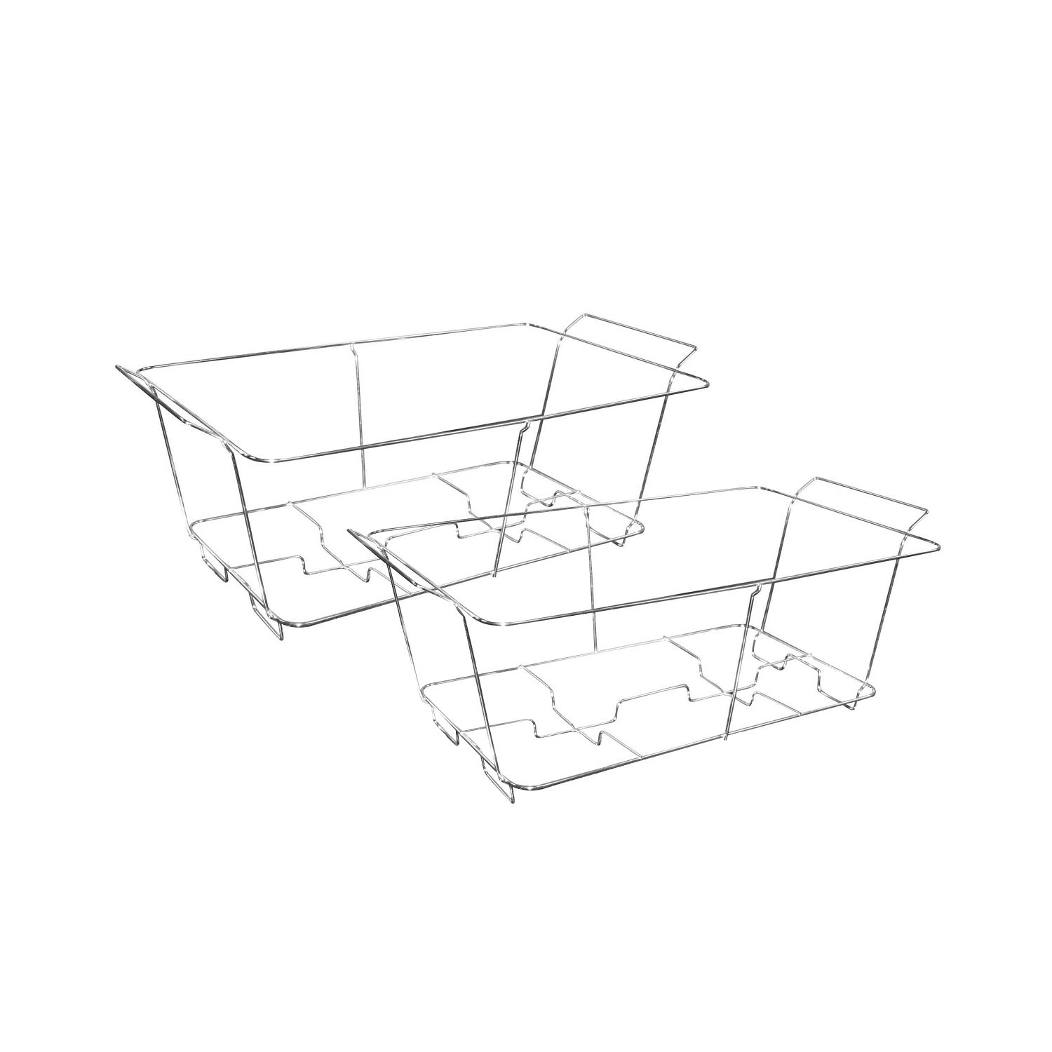 Party Essentials 2-Count Full Size Deluxe Chafing Racks, Chrome