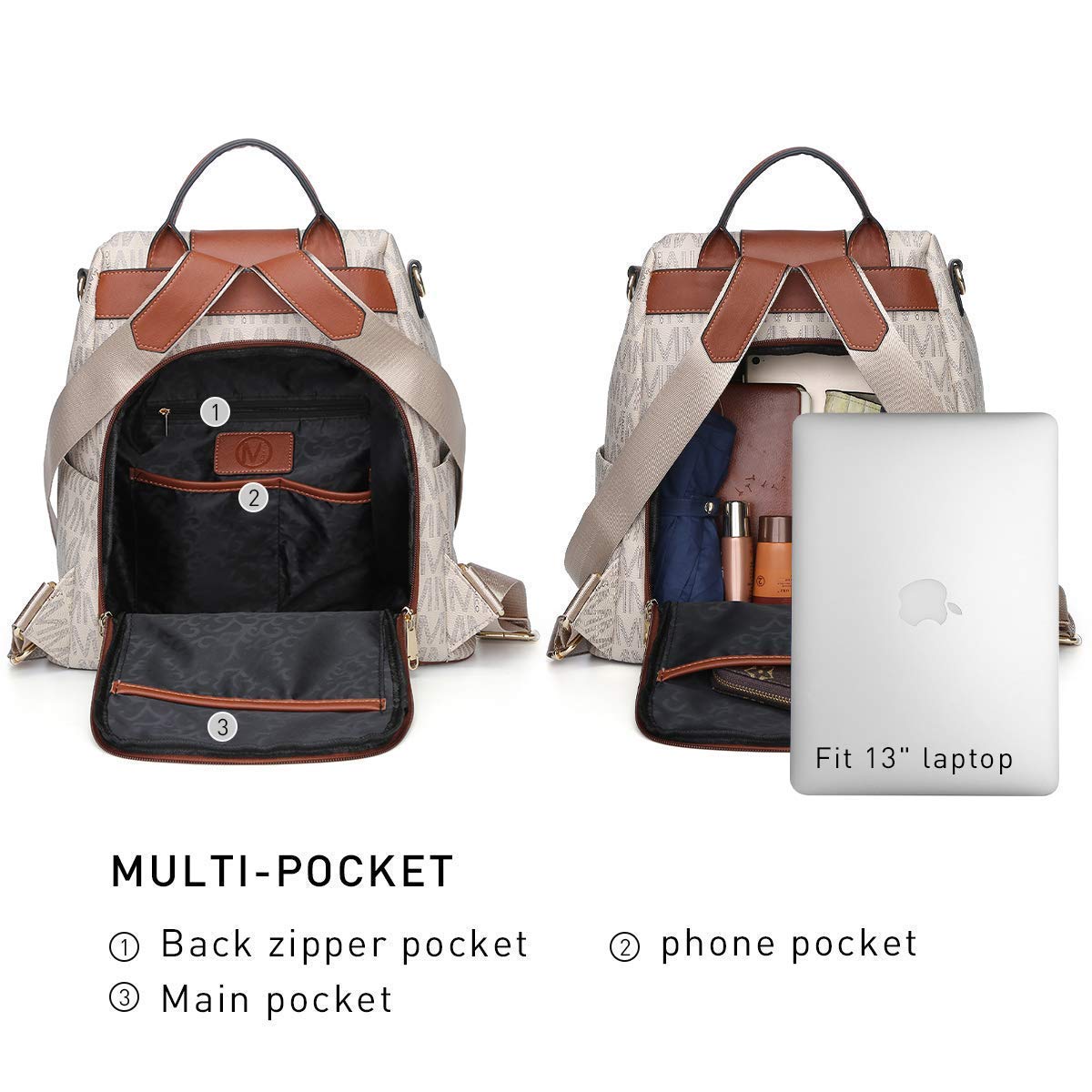 MKP COLLECTION Women Fashion Backpack Purse and Small Crossbody Bag