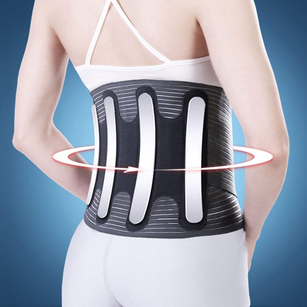 LSRRYD Double Adjustment Back Support Brace Lumbar Support Belt Stabilizing Large Unisex for Lower Back Pain, Muscle Spasm, Strains, Arthritis, Injury Recovery (Size : M)