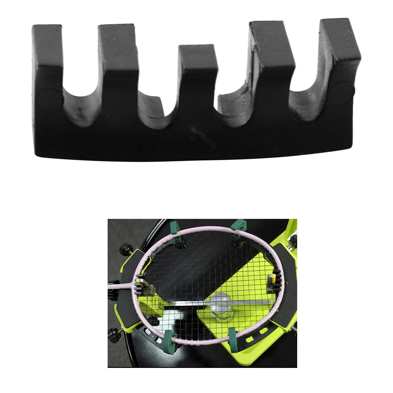 LQ Industrial Badminton Stringing Racquet Load Spreader 2PCS Badminton Racket Load Adapter Protector Stringing Machine Tool Black