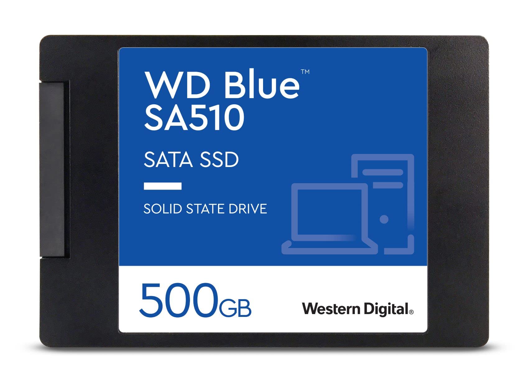 Western Digital 500GB WD Blue SA510 SATA Internal Solid State Drive SSD - SATA III 6 Gb/s, 2.5"/7mm, Up to 560 MB/s & 500GB WD Blue SN570 NVMe Internal Solid State Drive SSD - Gen3 x4 PCIe 8Gb/s