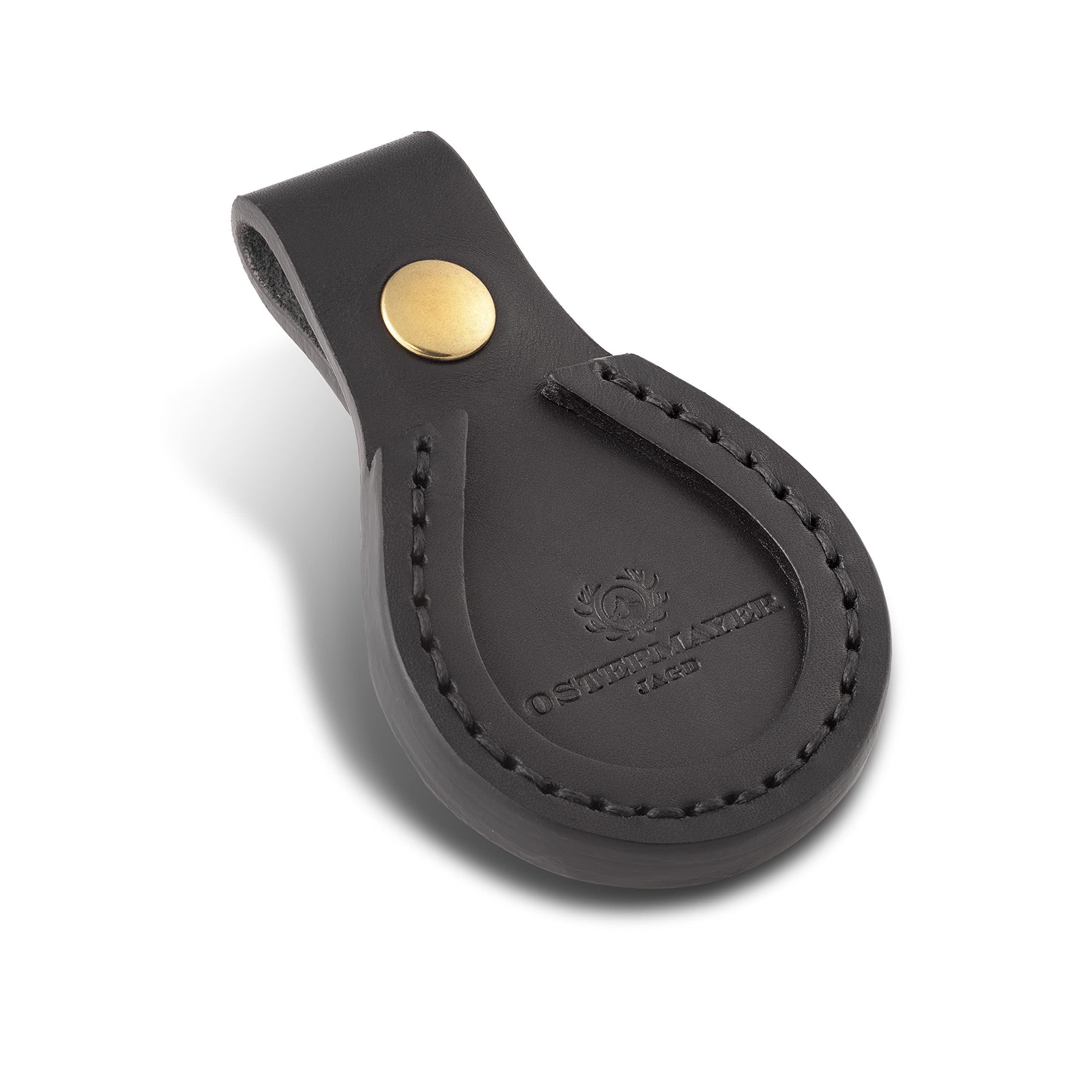 Ostermayer Jagd Premium Logo Leather Barrel Rest Toe Pad Shoe Protector for Hunting, Trap, Skeet. (Black)
