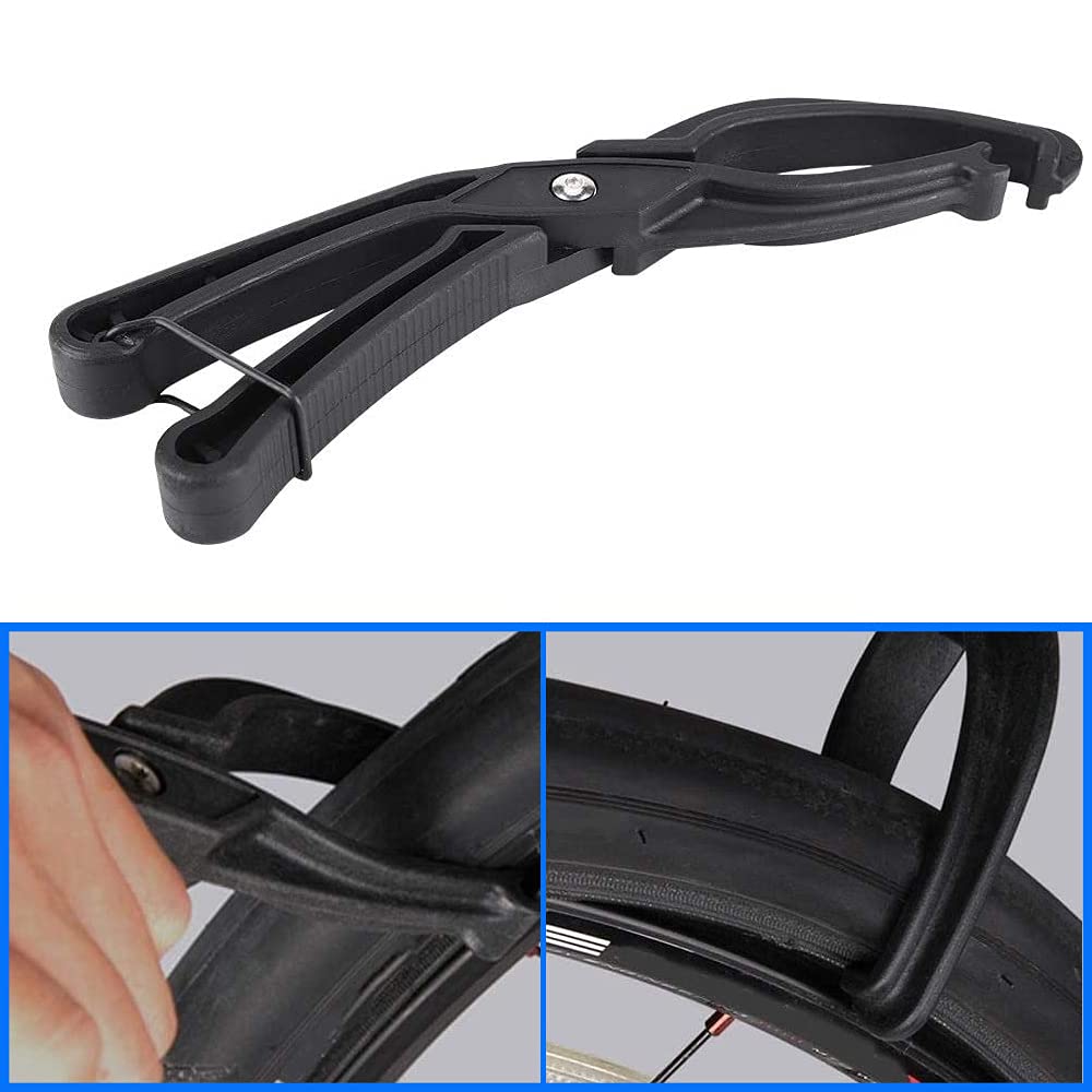 MMOBIEL Bicycle Tire Pliers Changing Tool Removal Clamp Tire Changer for Easily Changing Any Bike Tire - Black