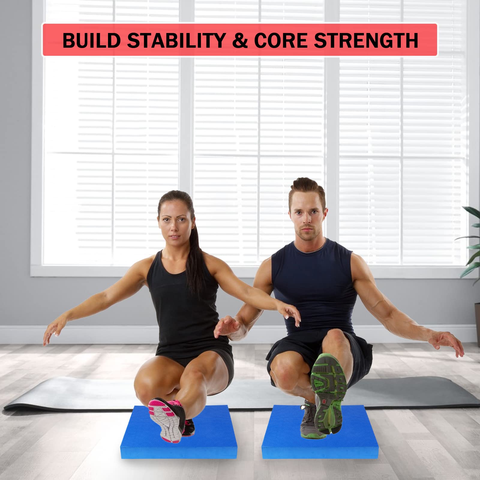 Linhoo Balance Pad, Balance Board for Physical Therapy Equipment and Strength Stability Training 15.7"L x 13"W x 2"H