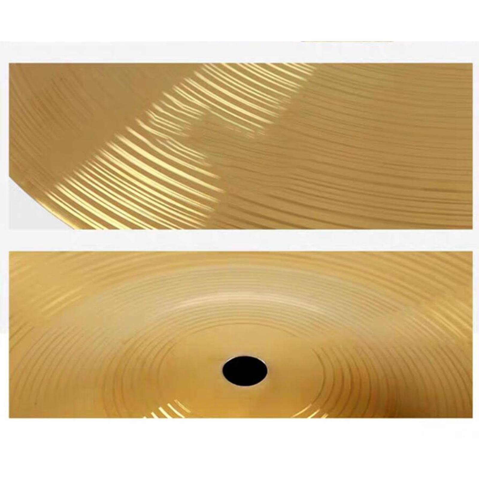 Tachiuwa Durable Brass Jazz Drum Crash Cymbals Alloy Crash Cymbal Hi Hat for Drum Players, 12inch