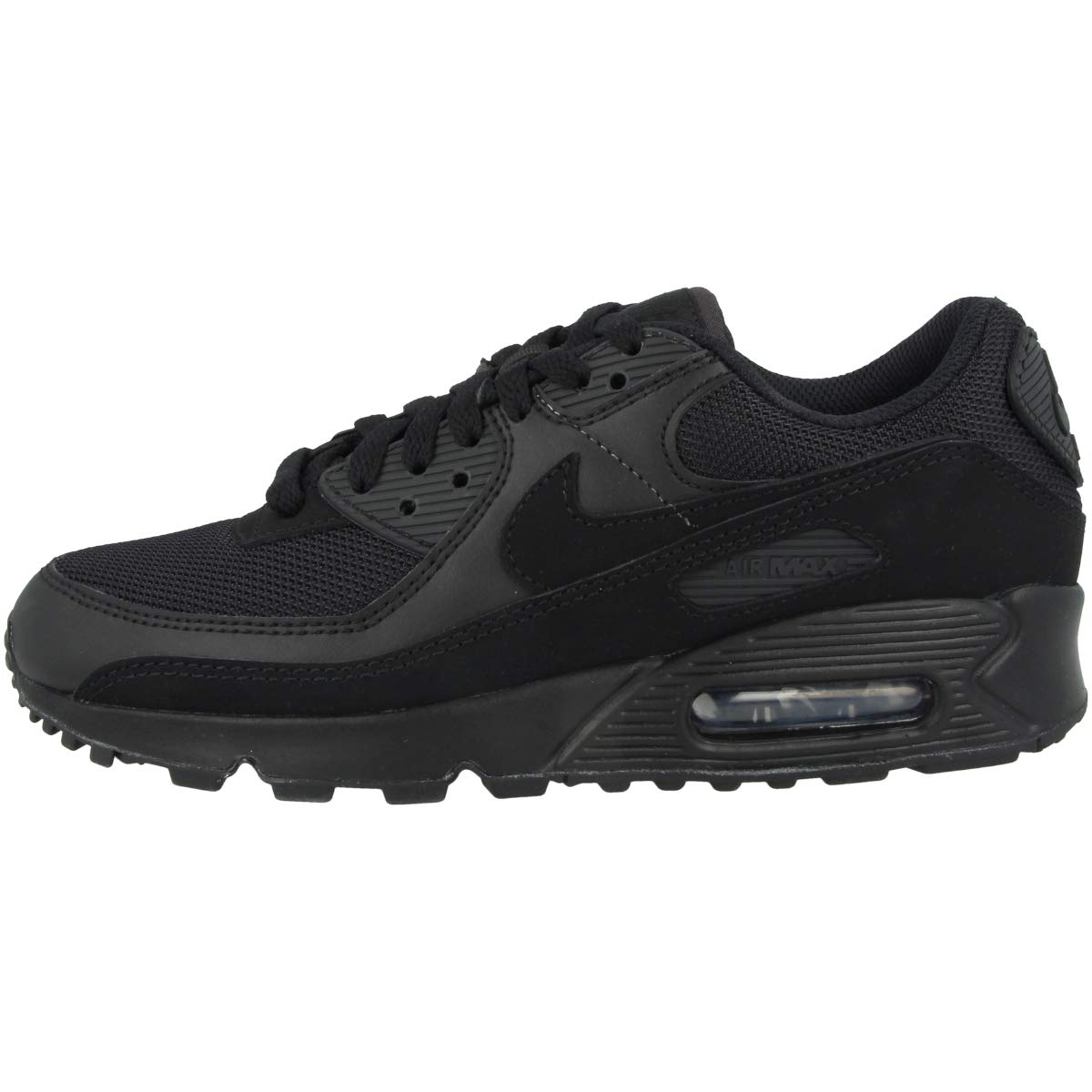NIKE Women's Race Running Shoe, Black Black Black White, 7.5