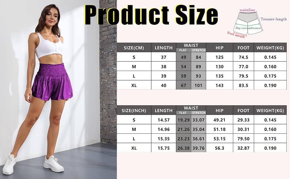 Roevite Women's Sport Running Short Elastic High Wasited GMY Workout Short Flowy Swing Sparkle Shorts(Gold,S)