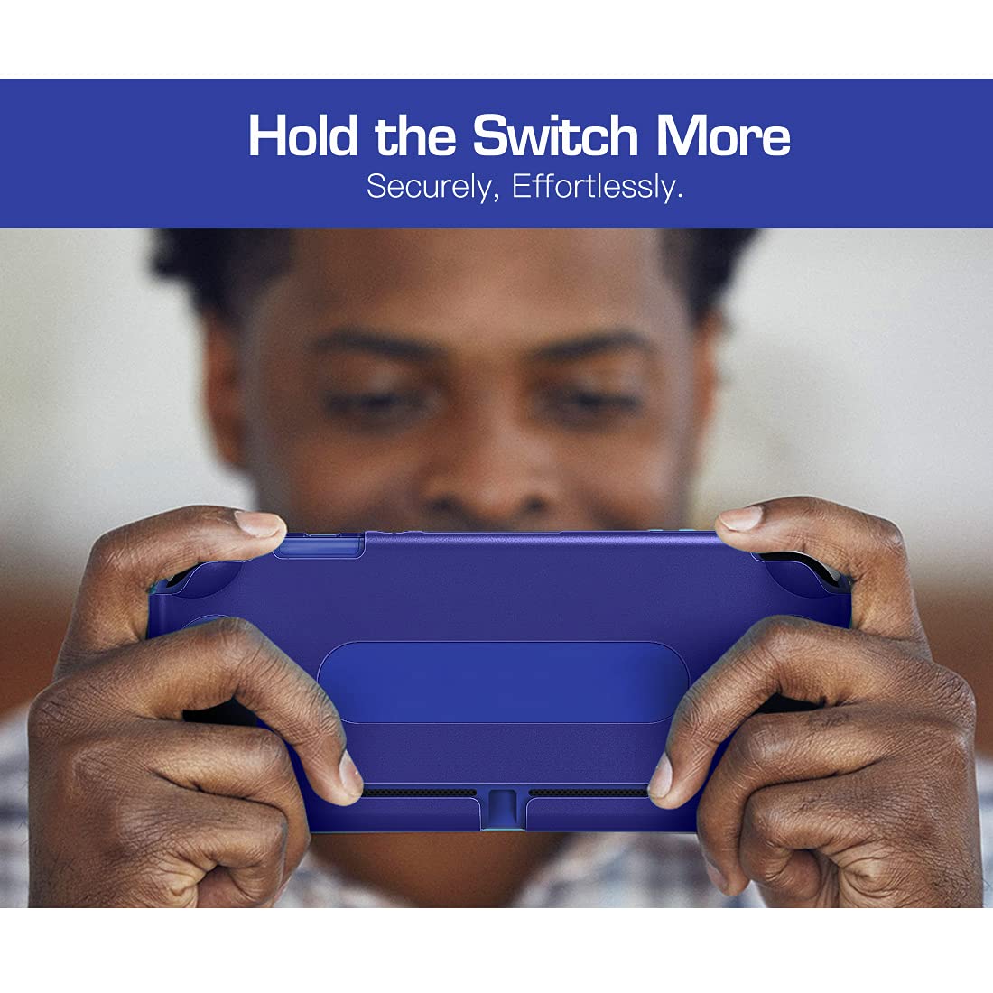 MoKo Hand Grip Case Compatible with Nintendo Switch Lite, Ergonomic Comfort Handle Case Shockproof Protective Stand Holder Kit Compatible with Switch Lite - Gray