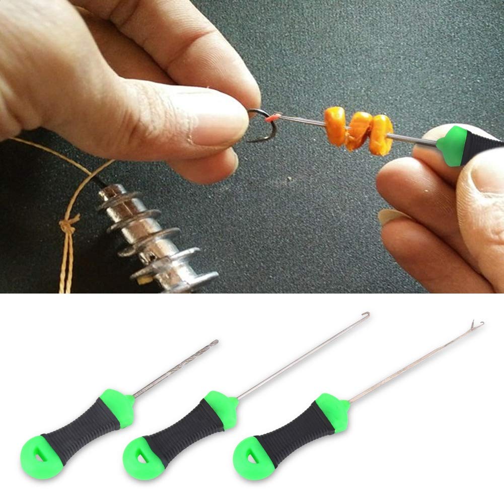 Meiyya Carp Rig Tools, Convenient to Use Eco‑Friendly 3Pcs Fishing Bait Needle, Fishing Accessory for Fisherman