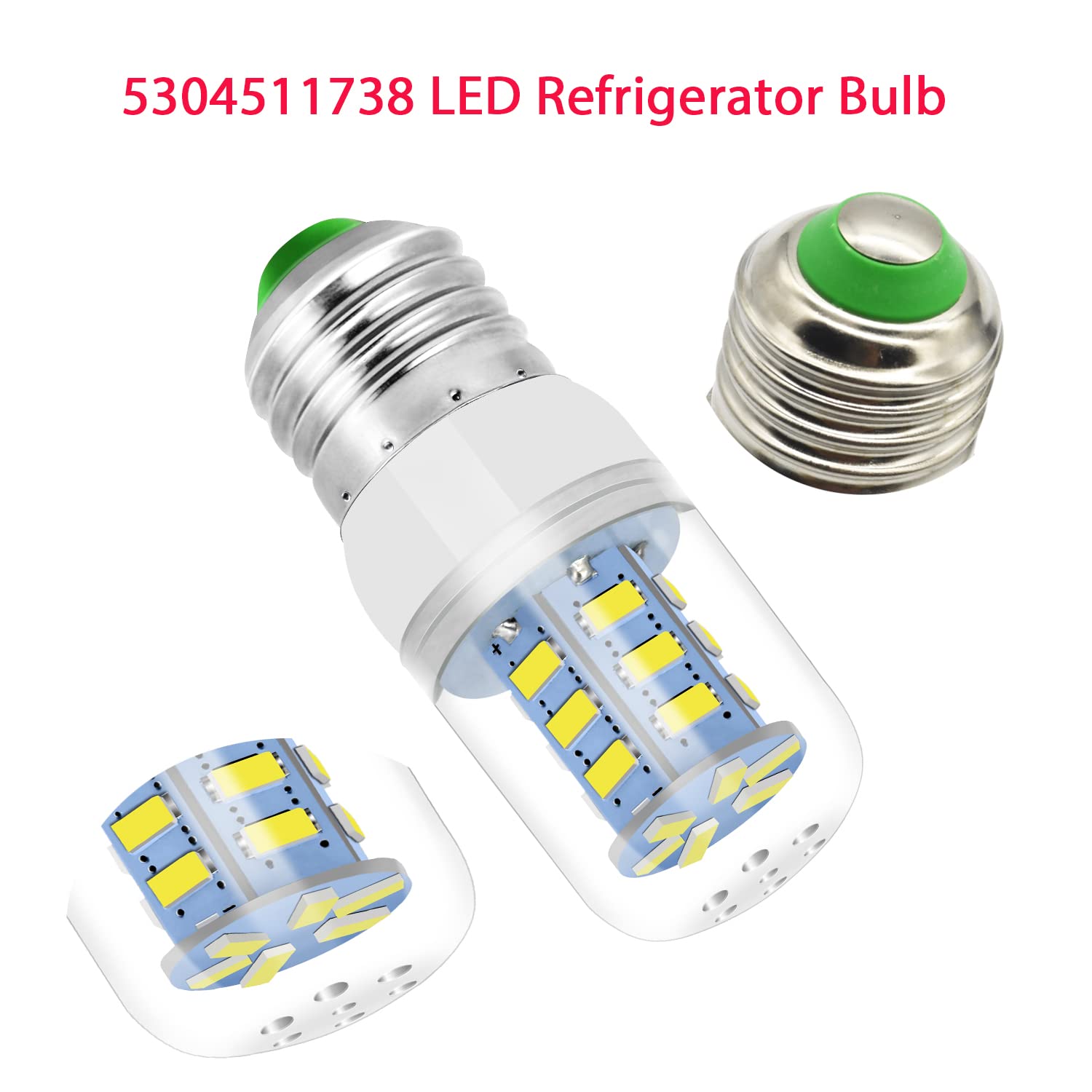 kzfuli 5304511738 LED Refrigerator Light Bulb Replacement AP6278388 PS12364857 Accessories. Compatible with Frigidaire Electrolux and Kenmore Refrigerators. 6500K White Light 3.5W(1Pack)