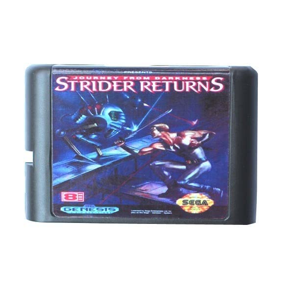 Strider Returns 16 Bit MD Game Card For Sega Mega Drive For Genesis (Black)