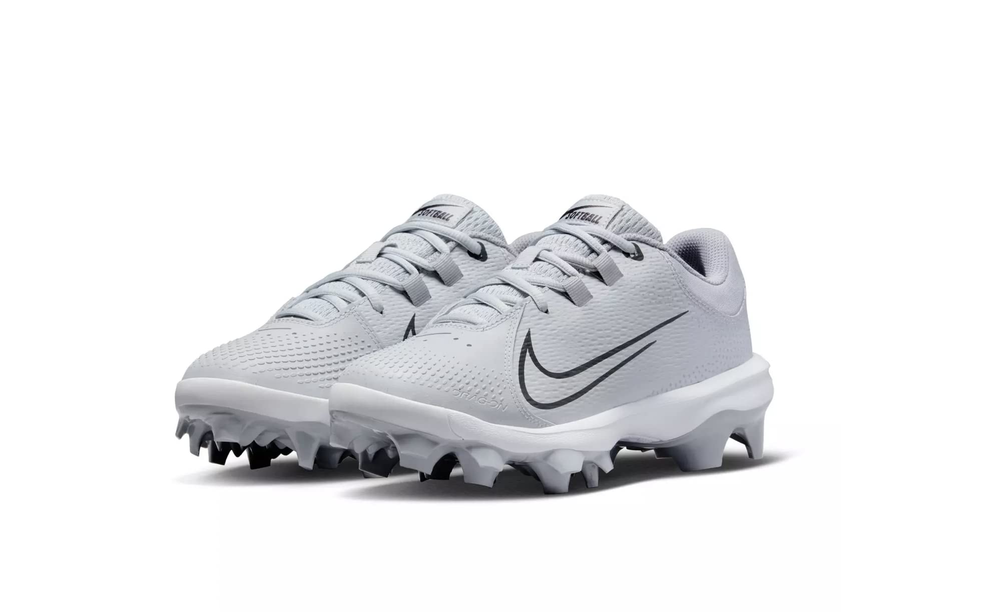 Nike Hyperdiamond 4 Pro MCS DC8990-004 Pure Platinum-Dark Grey-Wolf Grey Women's Softball Cleats 11 US