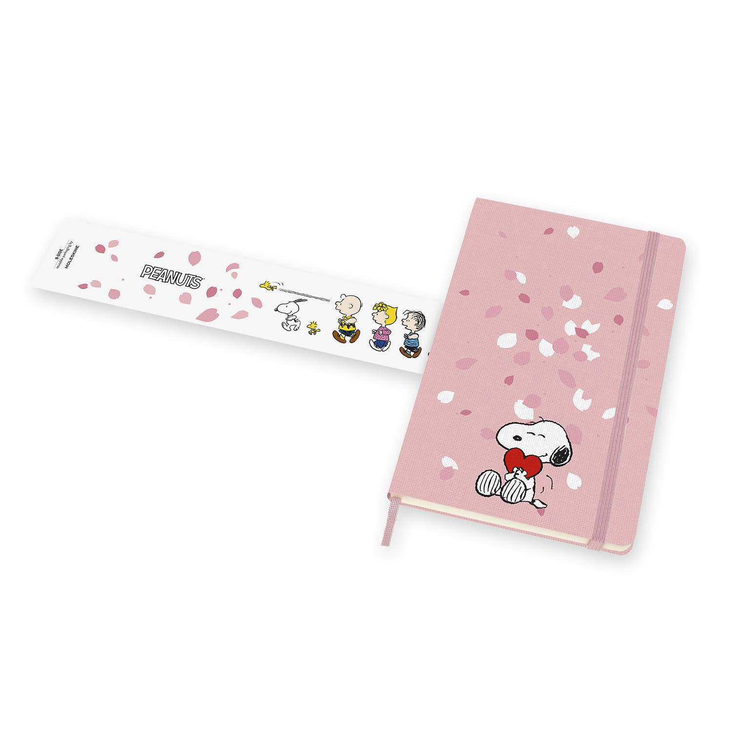 Moleskine Limited Edition Peanuts Sakura Notebook, Hard Cover, Large (5" x 8.25"), Ruled/Lined, Graphic 2, 240 Pages