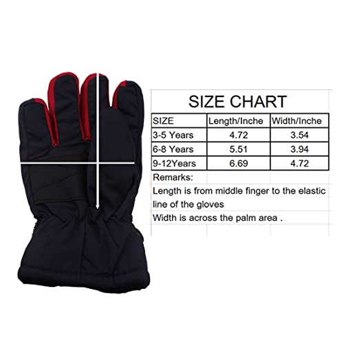 kimmyku Toddler Waterproof Winter Gloves Thinsulate Snow Ski Gloves for Kids Boy Girls Light Pink