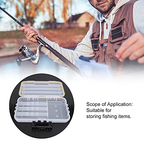 plplaaoo Fishing Tackle Box, Fishing Tackle Tray Box, Luya Box Durable Sturdy Double?Layer Storage Design Fishing Tool Accessories for Fish Sports, Plastic Storage Organizer, Luya Box Baits Box Tr