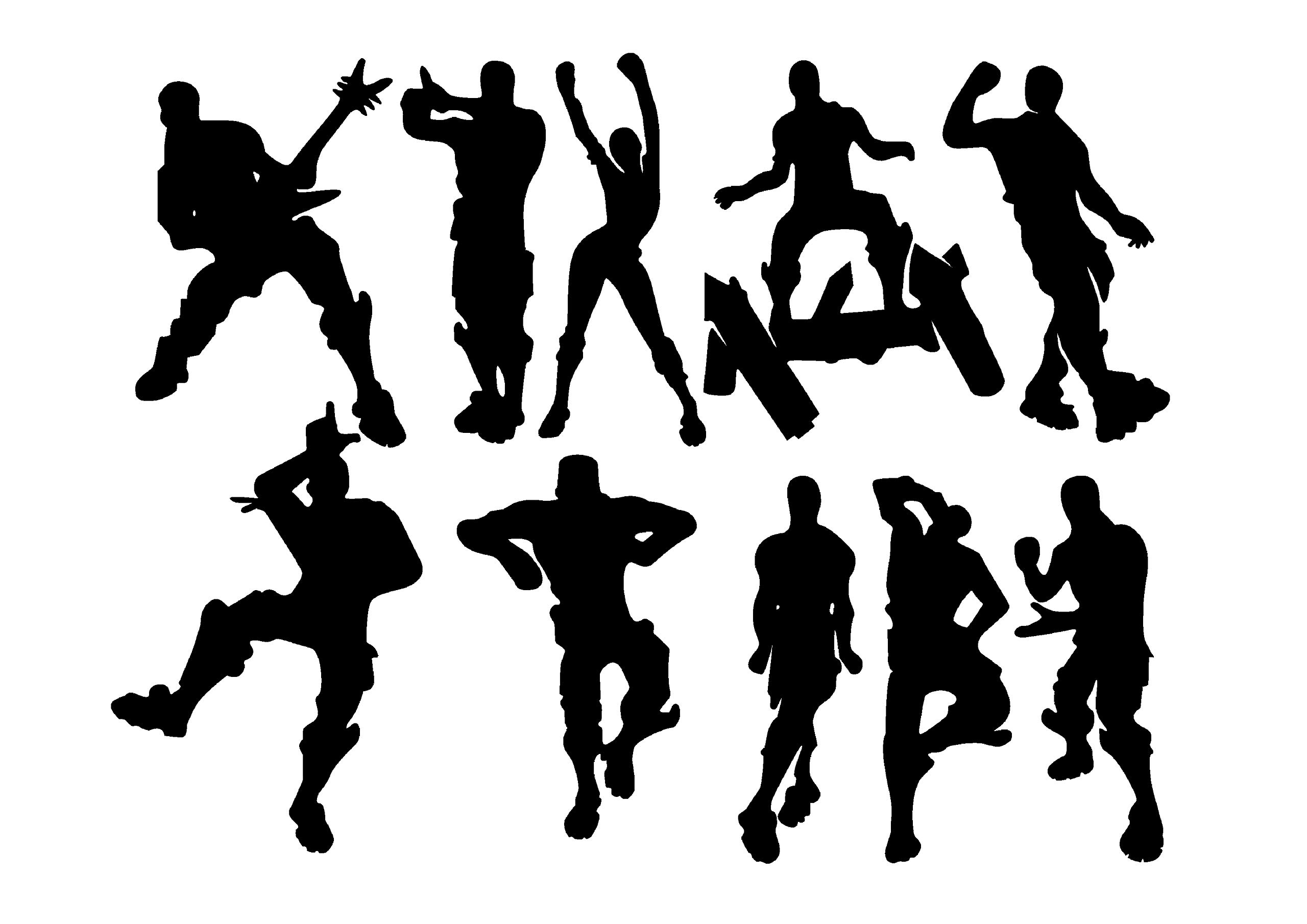 LHKSER Game Wall Decal Wall Sticker Poster Floss Dancing Decal Nursery Boys Room Wall Vinyl Decal Game Stickers (Black)
