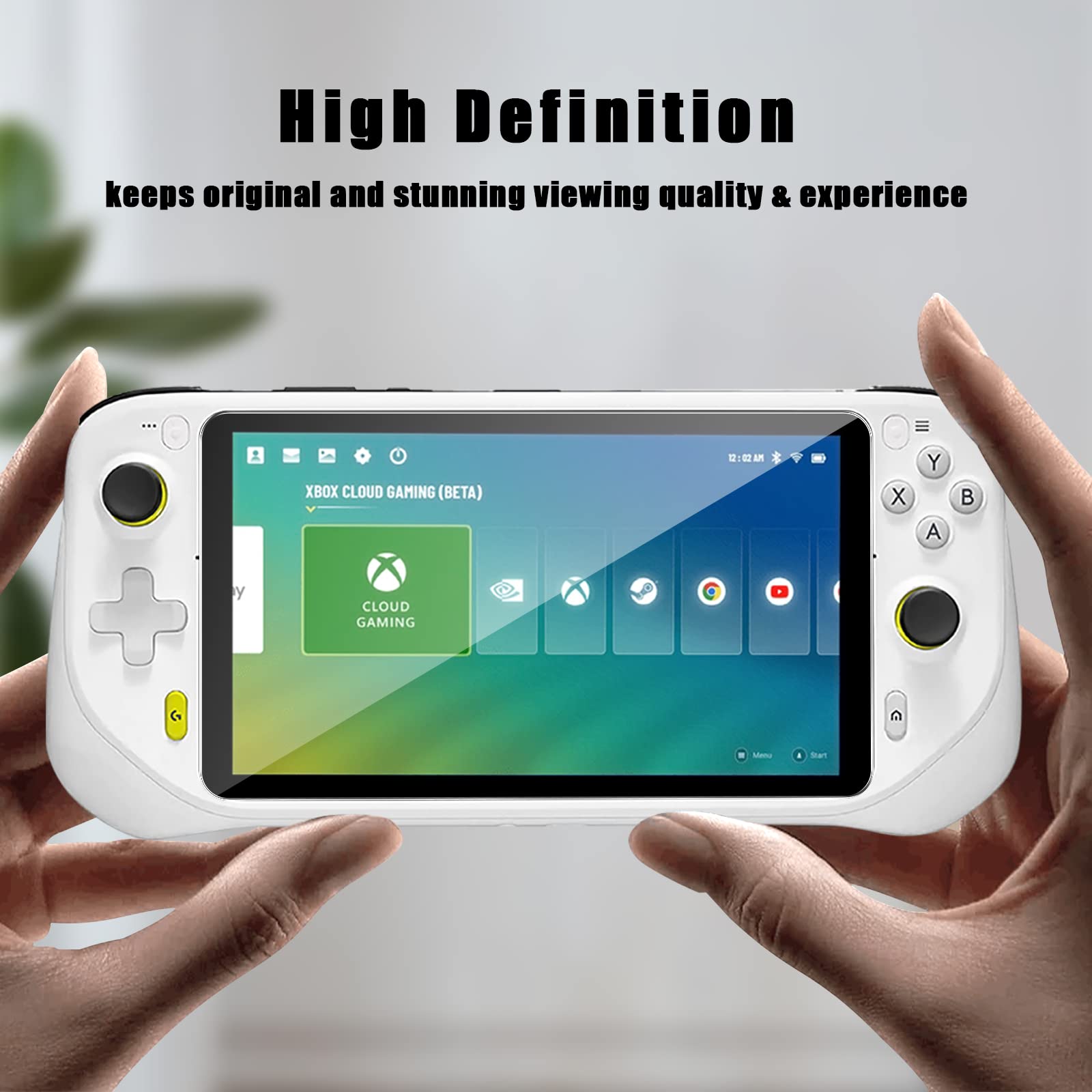 TQLGY [2 Pack] Screen Protector for Logitech G Cloud Gaming Handheld, Tempered Glass Film, 9H Hardness, HD Clear, Bubble Free, Anti-Scratch, Easy Installation