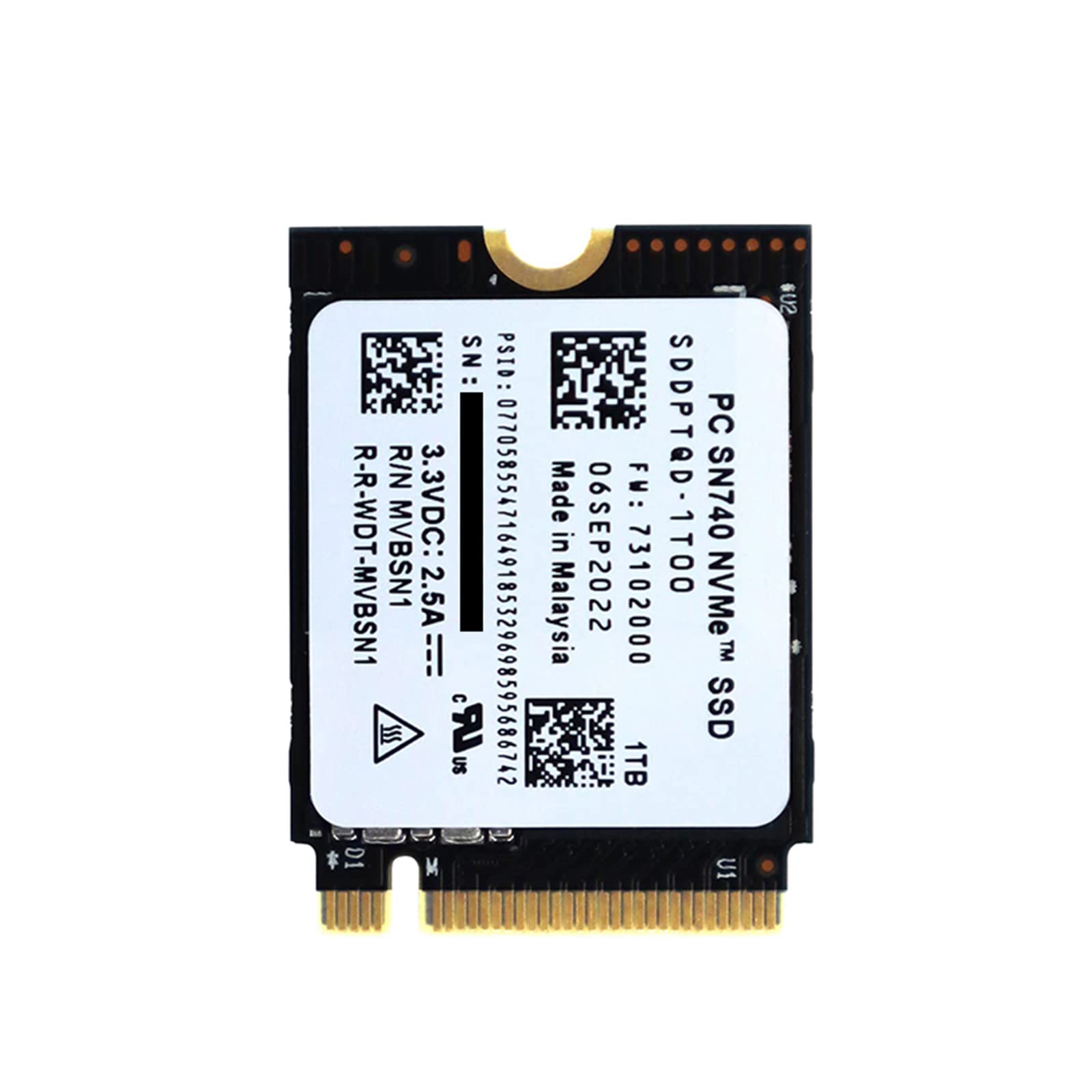 Yassdwbn SN740 m.2 2230 SSD 1TB NVMe PCIE4.0x4 for Steam Deck, for ASUS ROG Flow X Laptop
