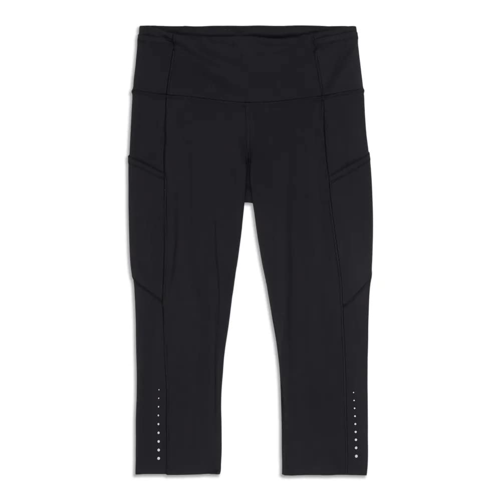 lululemon Fast and Free High-Rise Crop 23" (Black, 10)