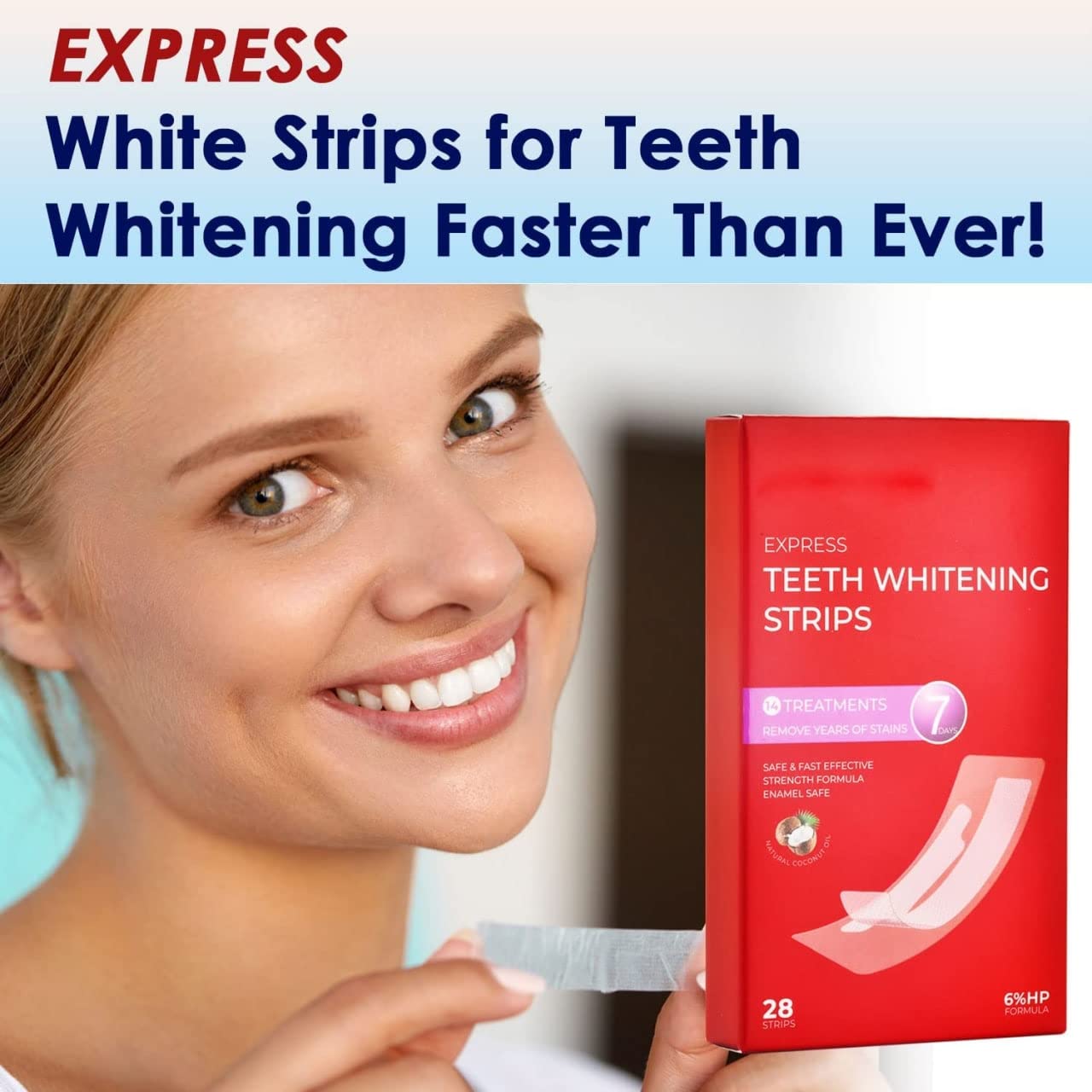 Whitening Strips, Teeth Whitening Strip（28Pcs), Teeth Whitening, Teeth Whitening Strips, Teeth Whitening Kit, blanqueador de dientes,White Strips for Sensitive Teeth