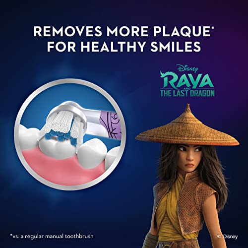 Oral-B Kids Electric Toothbrush Featuring Disney's Raya and The Last Dragon, for Kids 3+