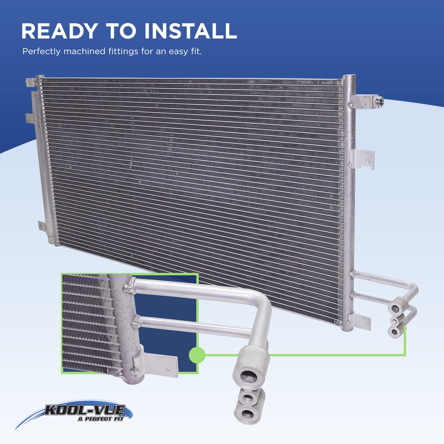 Kool Vue A/C Condenser Compatible with 2003-2007 Honda Accord - CH3030156