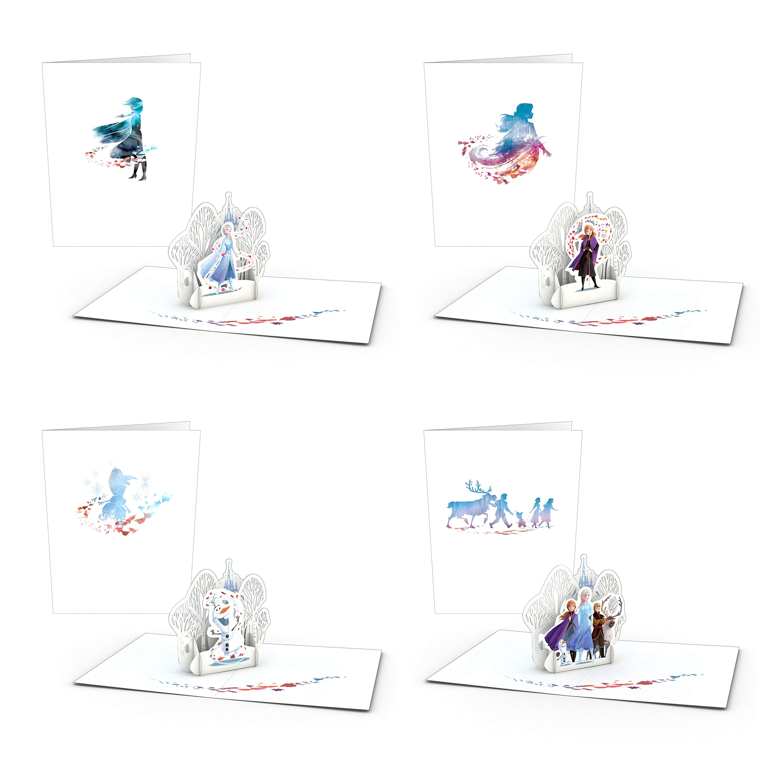 Lovepop Disney Frozen 2 Notecards 4 Pack - Pop Up Cards, Holiday Notecards, 3D Cards, Greeting Cards