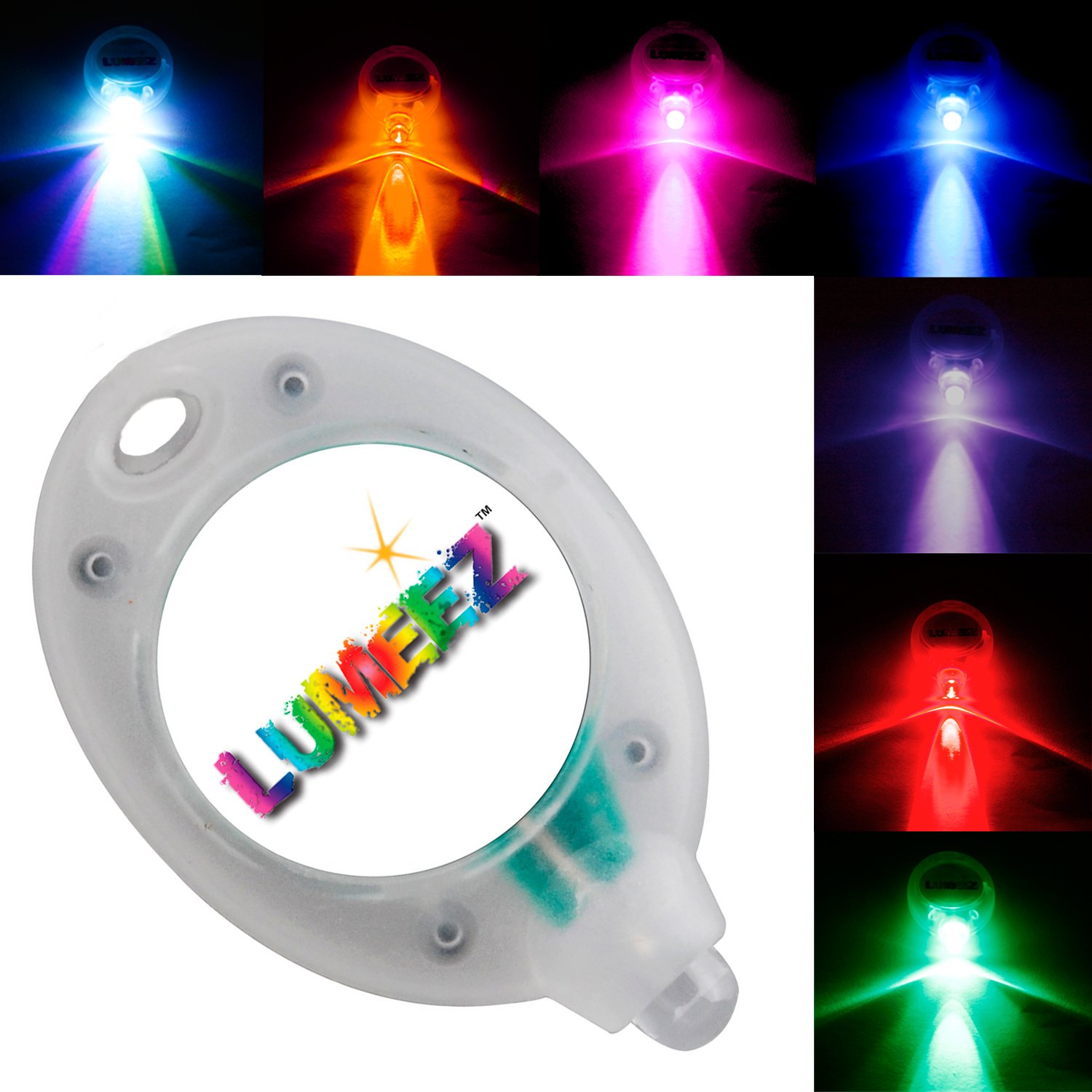 Lumeez LED Lights for Roller Skates, Ice Skates, Skateboards, Scooters, in-Line Skates & Roller Boots with Replaceable Batteries Made (Multi/Flashing)
