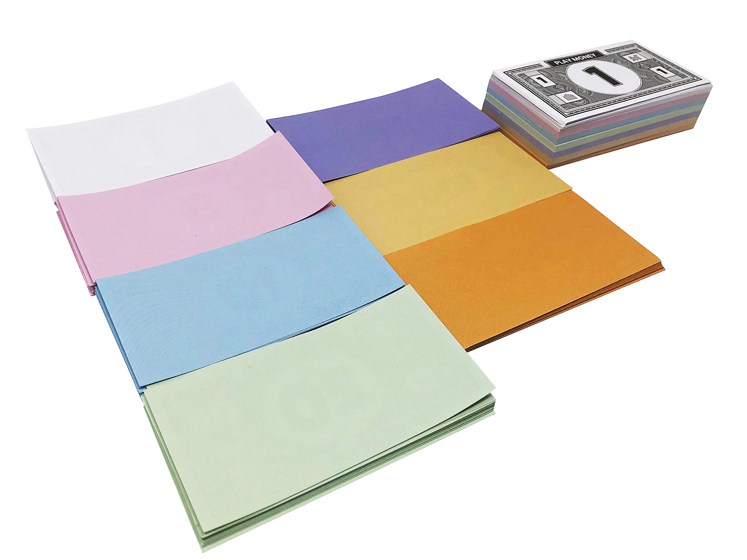 Mono 2 Sets of 30 Each Bill Denomination, 60 Total in Mixed Colors: $1, 5, 10, 20, 50, 100, and $500