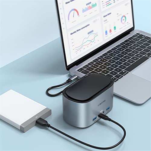 Splitter 13 in 1 Multi USB Docking Hub for Laptop USB C Hub Dock HDMI 4K 60Hz RJ45 1000Mbps SSD (Color : A, Size : 13in1)
