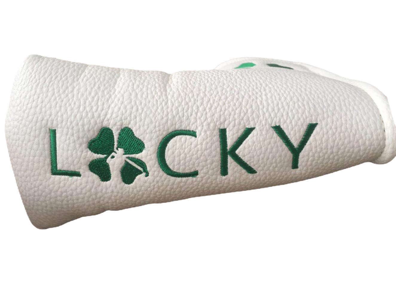 Lucky Golf Silver Putter: - Material: 1020 Forged Carbon Steel - Loft: 3.5 Degrees - Lie: 72 Degrees - Finished Weight: 370 Grams - Length: 35 inches - Authentic Lucky Golf Rubber Grips
