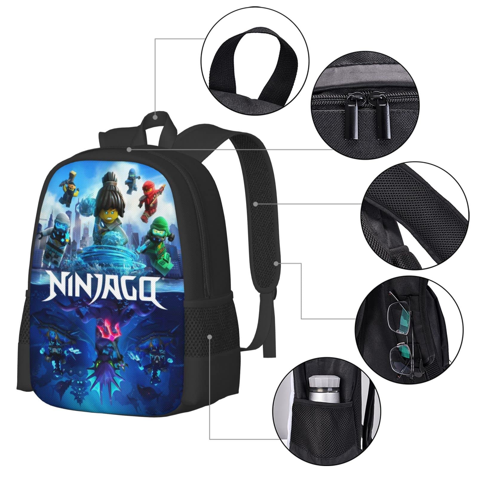 MILX Anime Ninja Poster Backpack Classic Basic Casual Backpack Travel Backpack Fashion Backpack Sports Backpack Fans Daypack Gifts