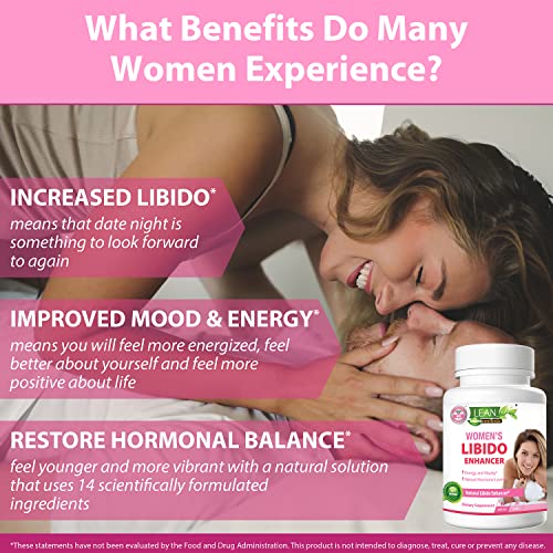 Libido Booster for Women - Natural Female Performance Enhancer, Energy Pills, Hormone Harmony Balance Mood Support Menopause Supplement, Reduce Dryness, Horny Goat Weed, Maca Root, Dhea, 30 Capsules