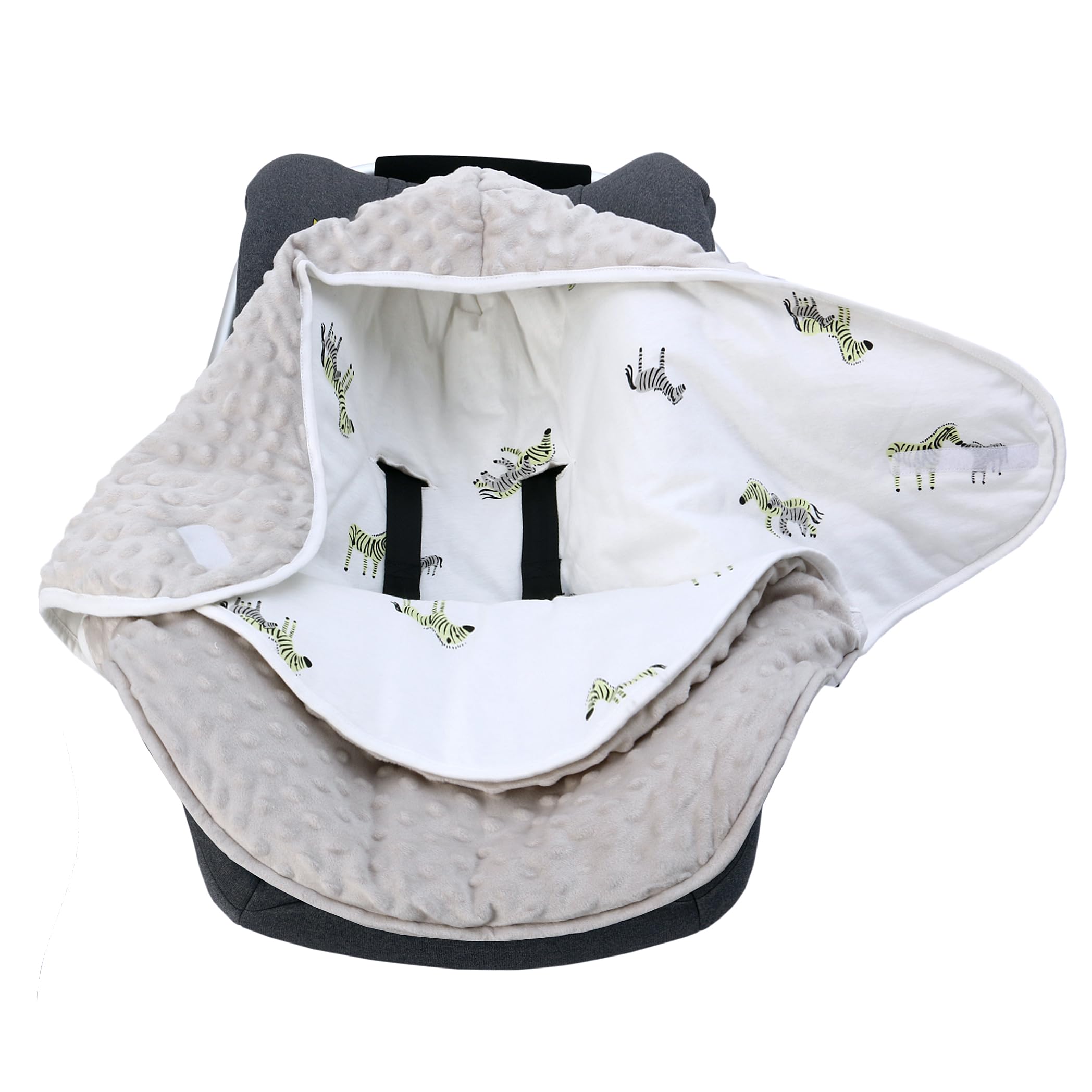 Miracle Baby Car Seat Blankets Winter Unisex Newborn Swaddle Wrap Warm Swaddle Blanket for Boys Girls 0-3 Months (Zebra)